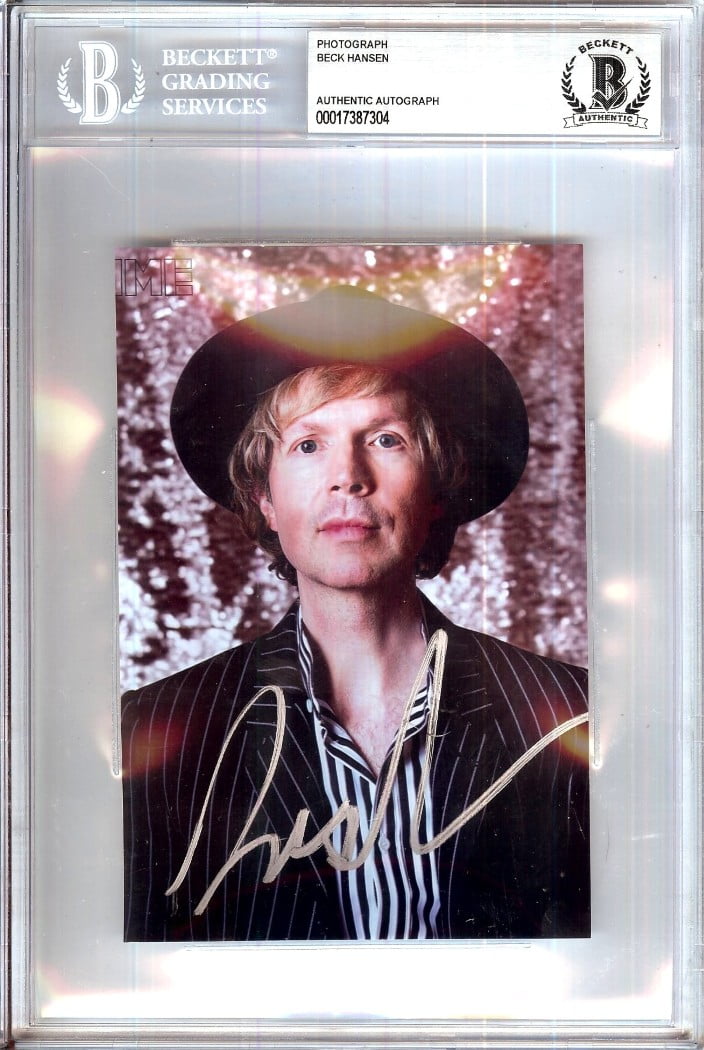 Beck Hansen Signed Autographed 4X6 Photo Pinstripe Suit BAS Encased 304 ...