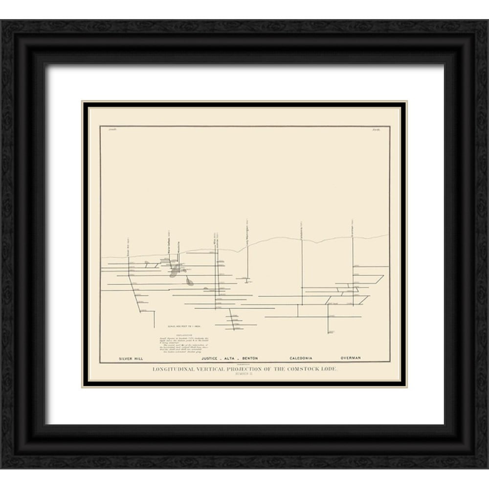 Becker 13x12 Black Ornate Wood Framed with Double Matting Museum Art ...