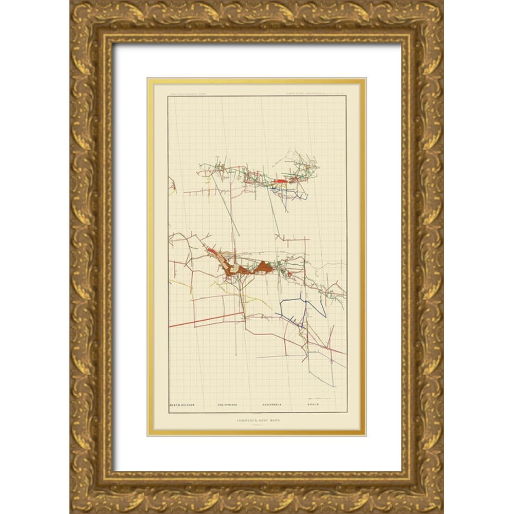 Becker 16x24 Gold Ornate Wood Framed with Double Matting Museum Art ...