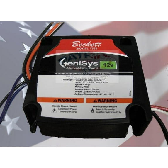 Beckett GeniSys 12VDC Oil Burner Control, 15 Second Lockout, Heat ...
