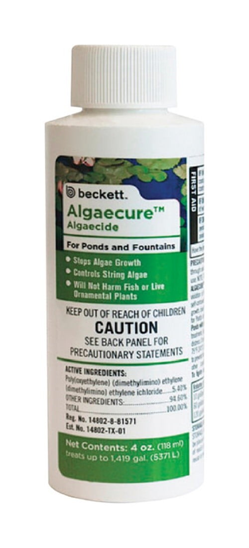 Beckett Algaecure Algaecide 8 OZ Ponds Fountains ~ NEW - Walmart.com