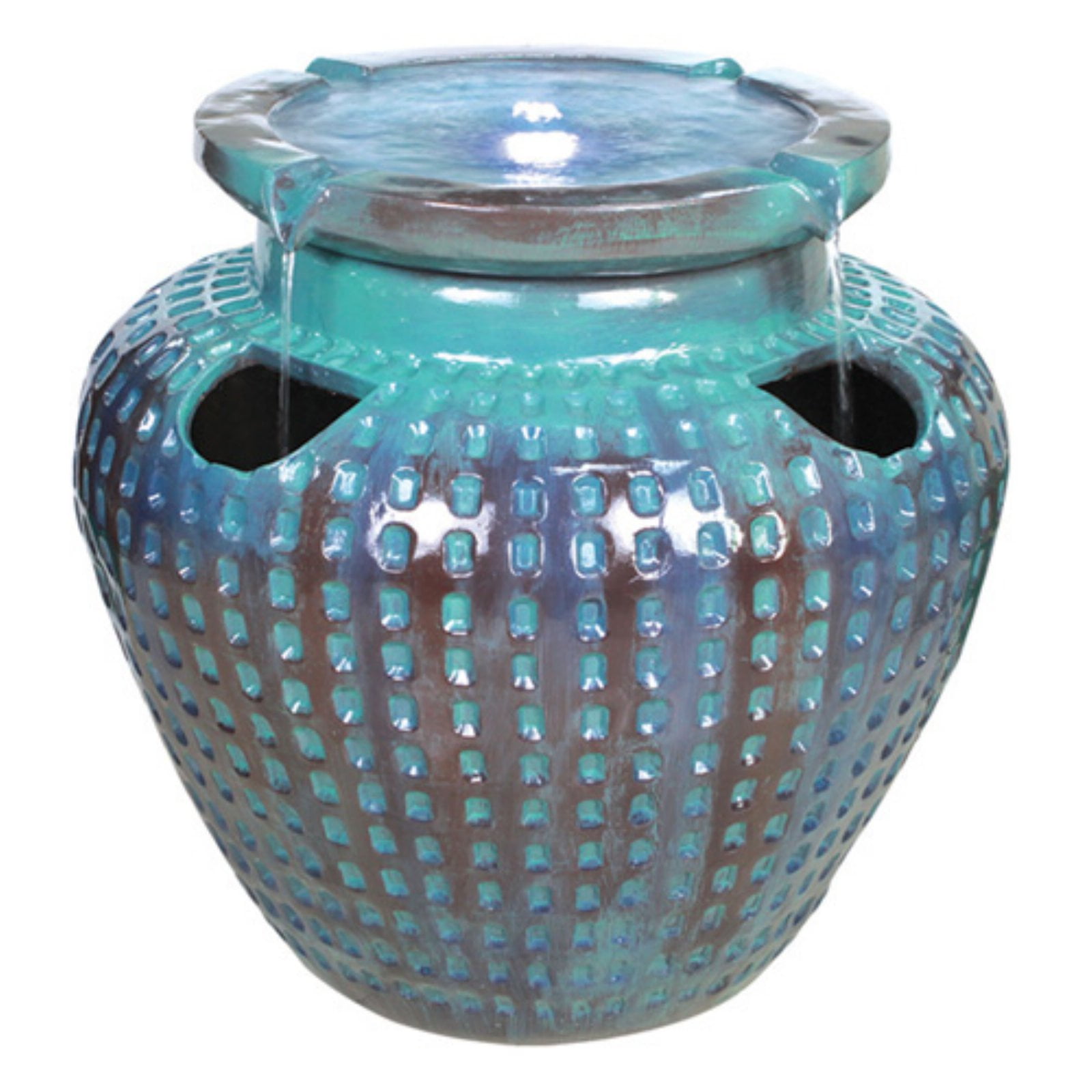Beckett Ceramic Look Watering Jar - Blue Fountain - Walmart.com