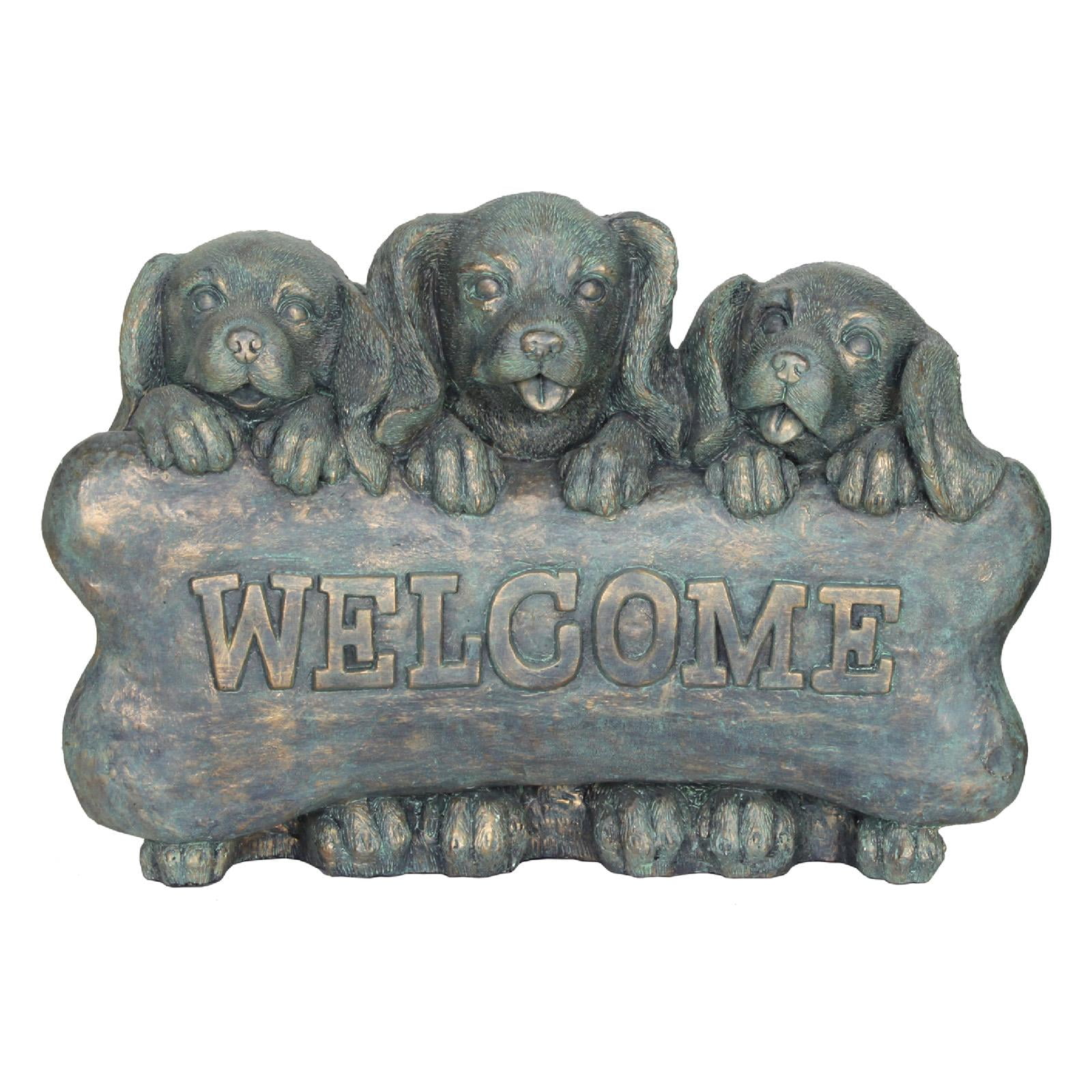 Beckett Welcome Puppies Garden Statue - Walmart.com