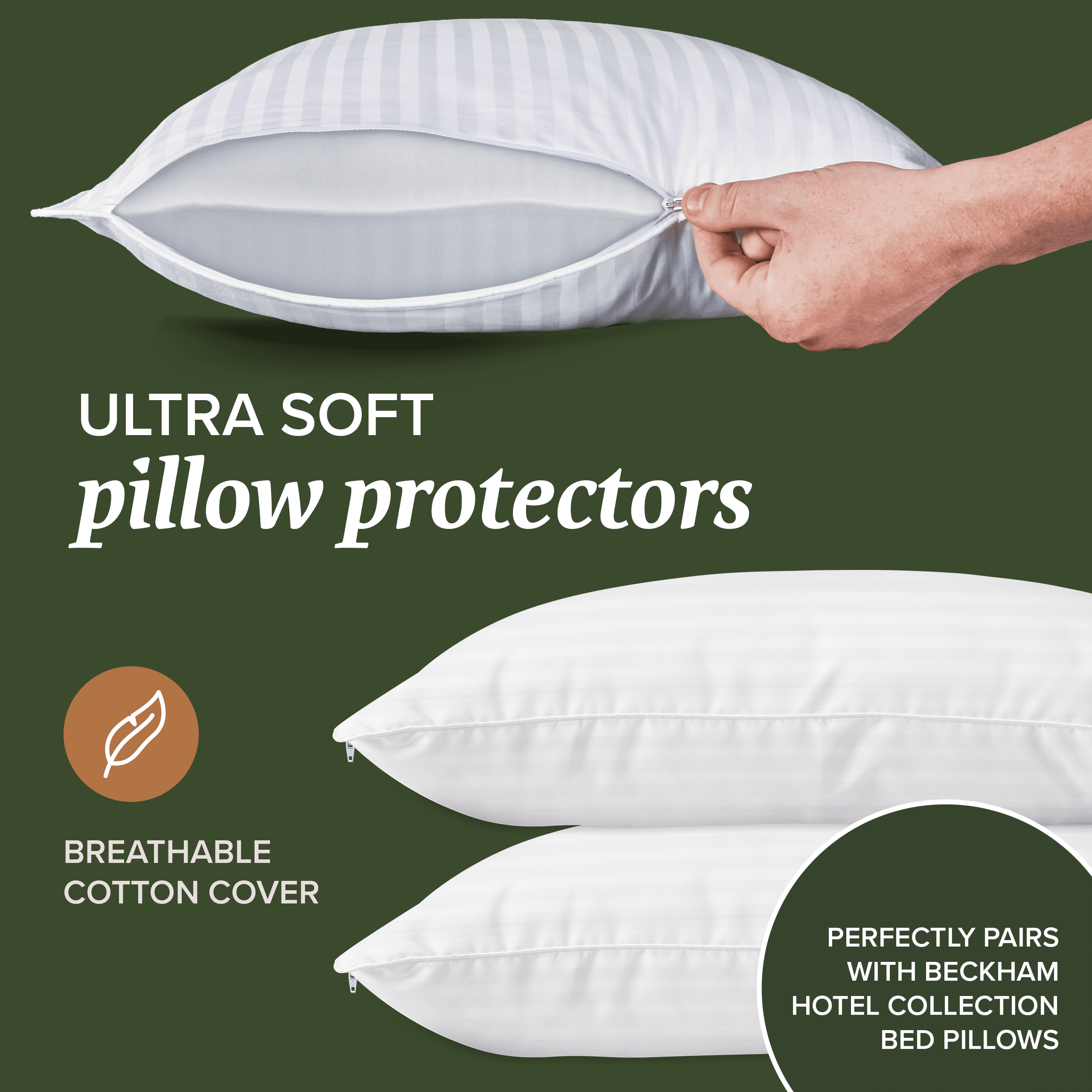 Beckham Hotel Collection Pillow Protector - Queen 4PC - Walmart.com