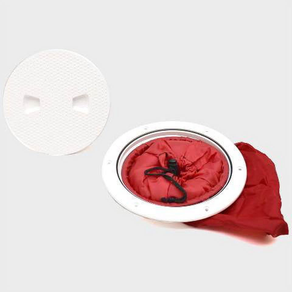 Beckson Boat Stowaway Deck Plate DP62BW | 6 1/2 Inch White Red ...