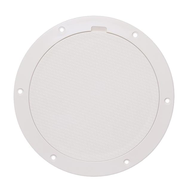 Beckson DP85-W Pry-Out Deck Plate - 8" with Diamond Center, White ...