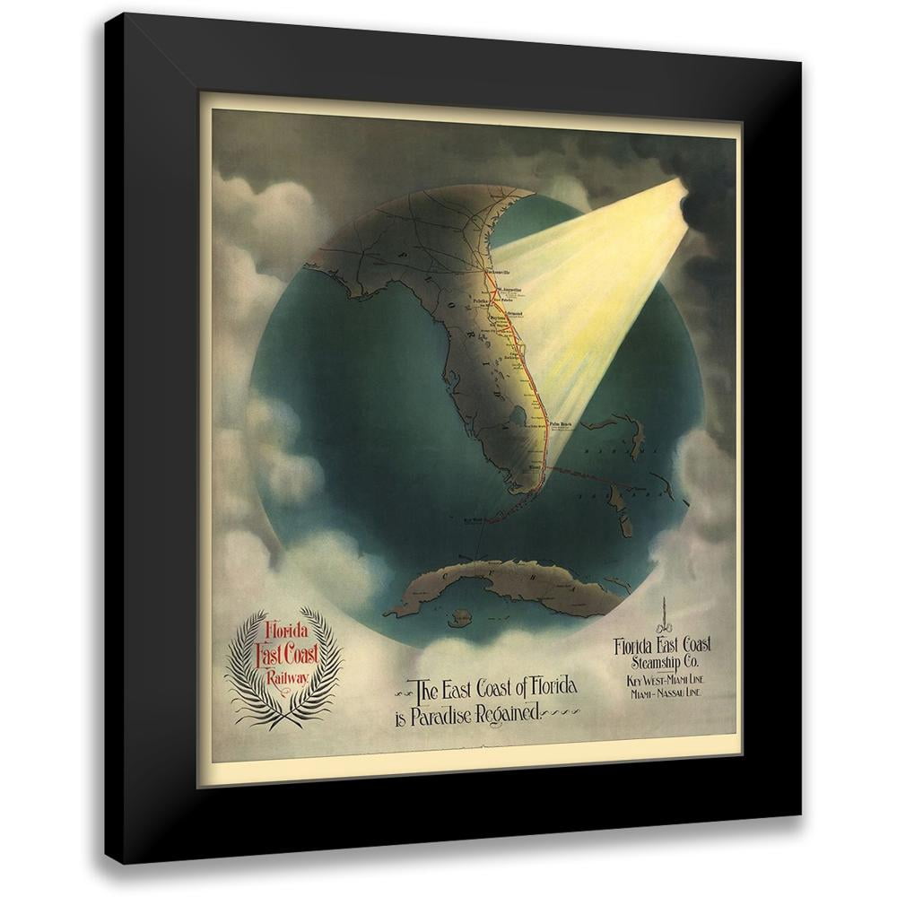 Beckwith 15x17 Black Modern Framed Museum Art Print Titled - Florida ...
