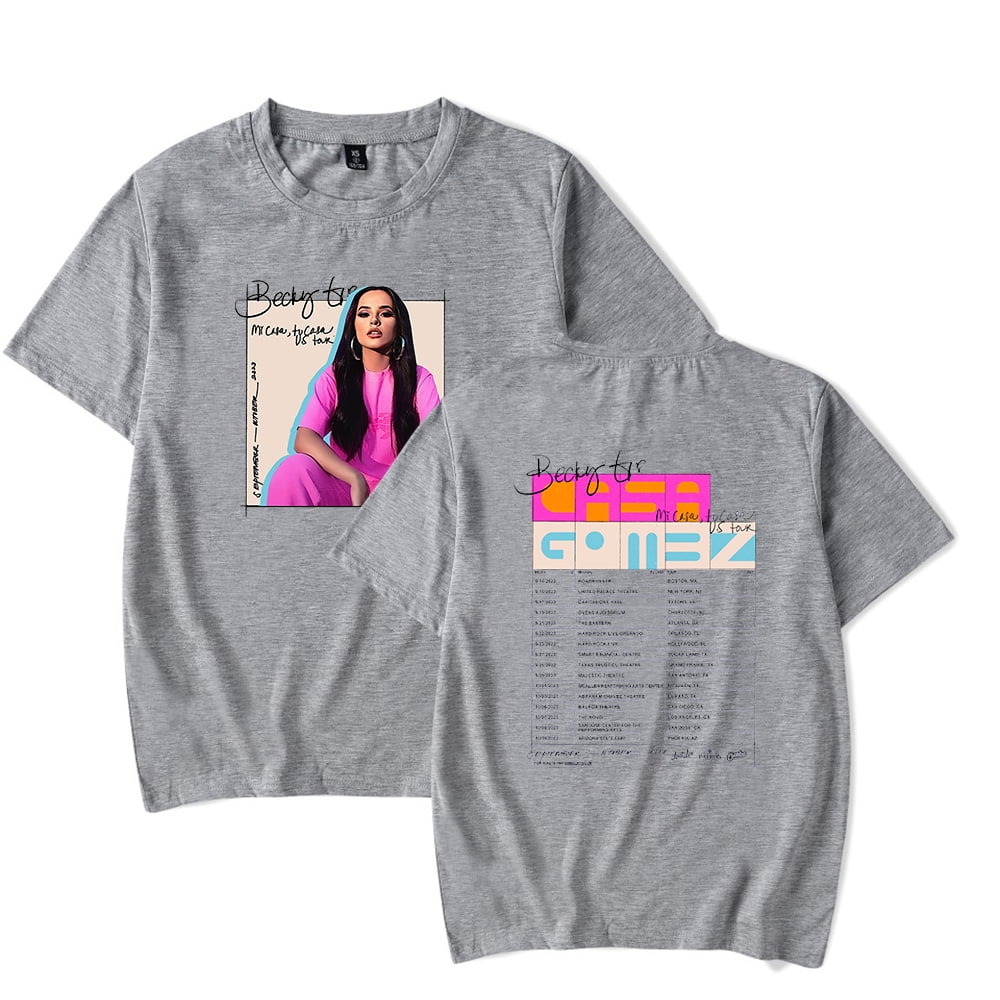 Becky G Merch Mi Casa Tu Casa Tour Women Men Casual T-shirt - Walmart.com