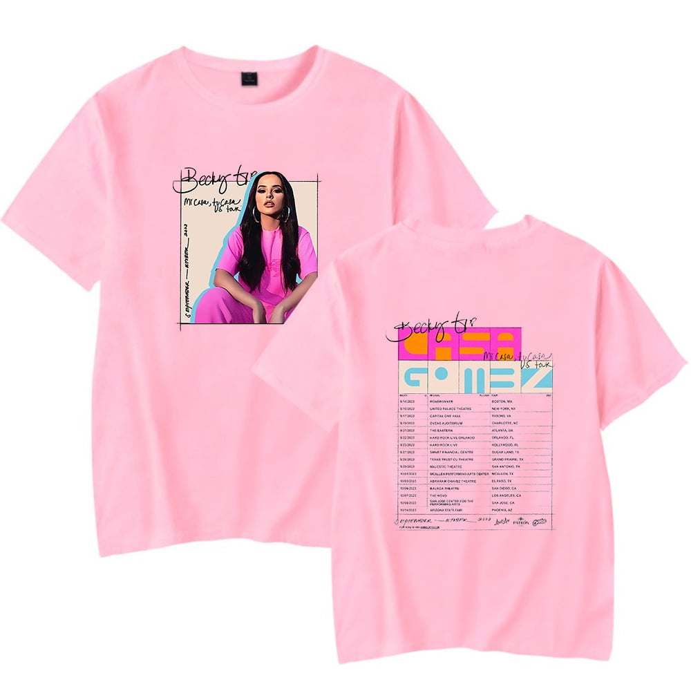 Becky G Merch Mi Casa Tu Casa Tour Women Men Casual T-shirt - Walmart.com