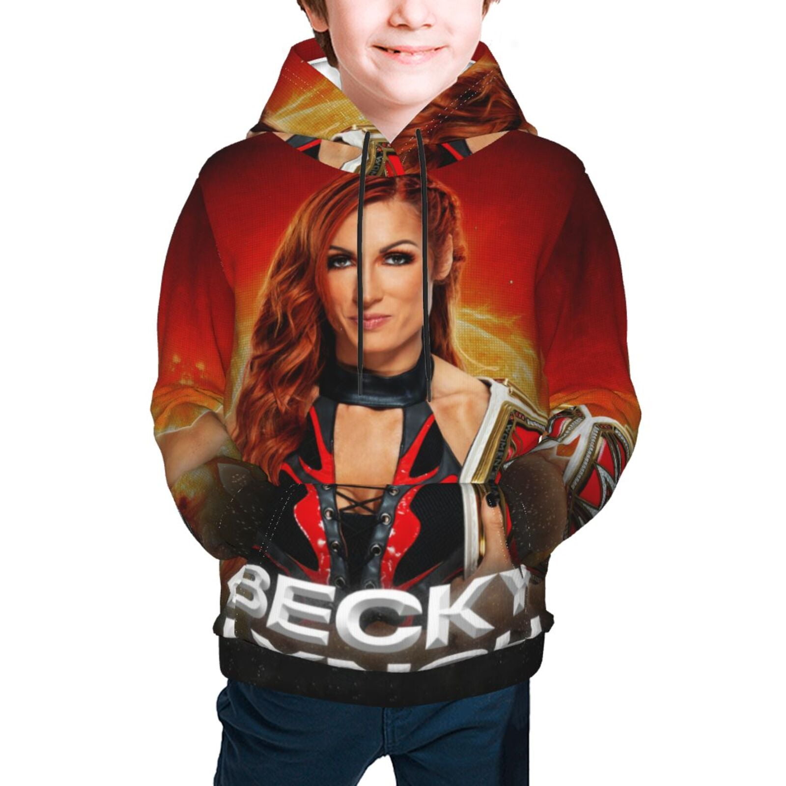 Becky Lynch Boys Girls Unisex Hoodie Novelty Pattern Hooded Pullover ...