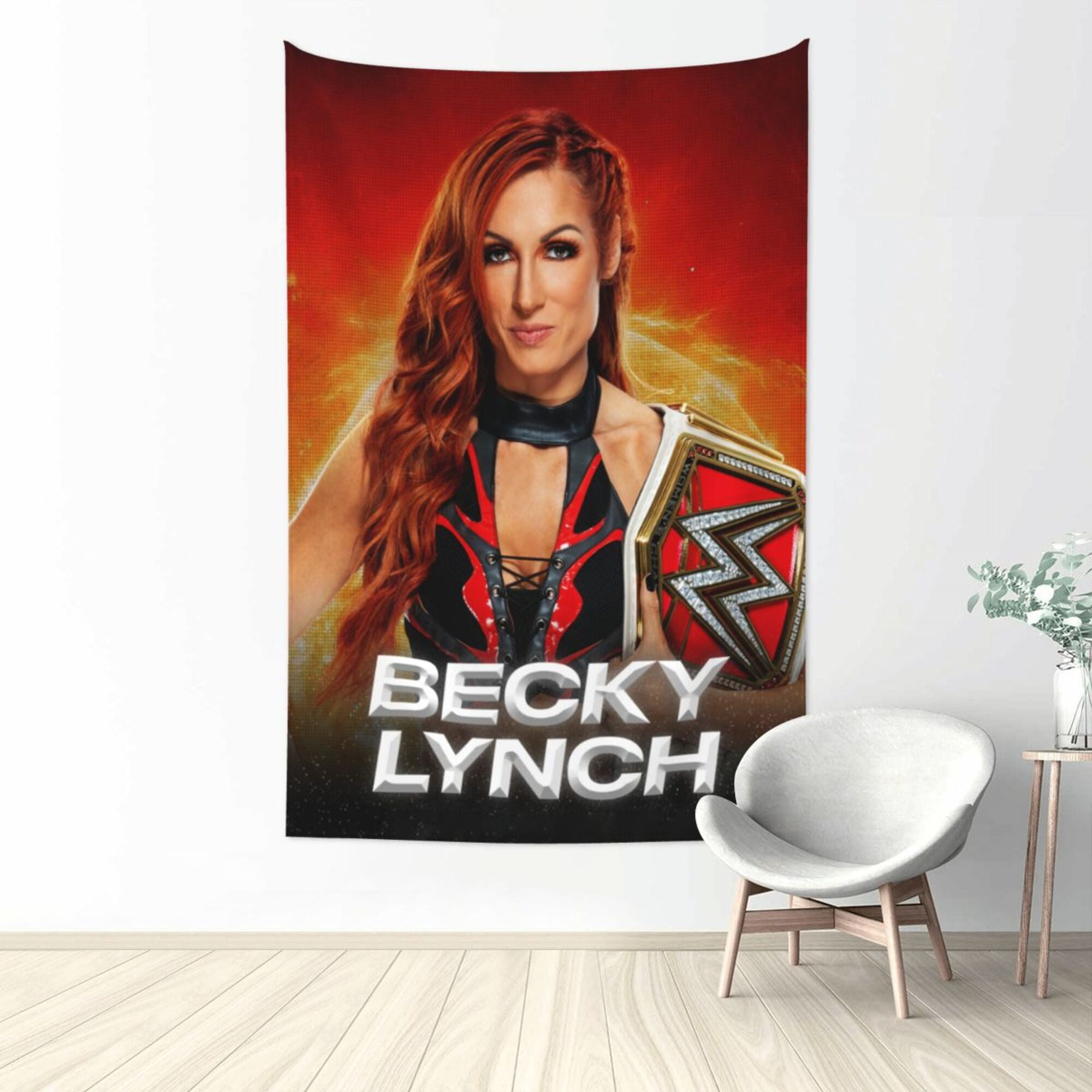Becky Lynch Tapestry, Large Wall Hanging Art Tapestries for Living Room ...