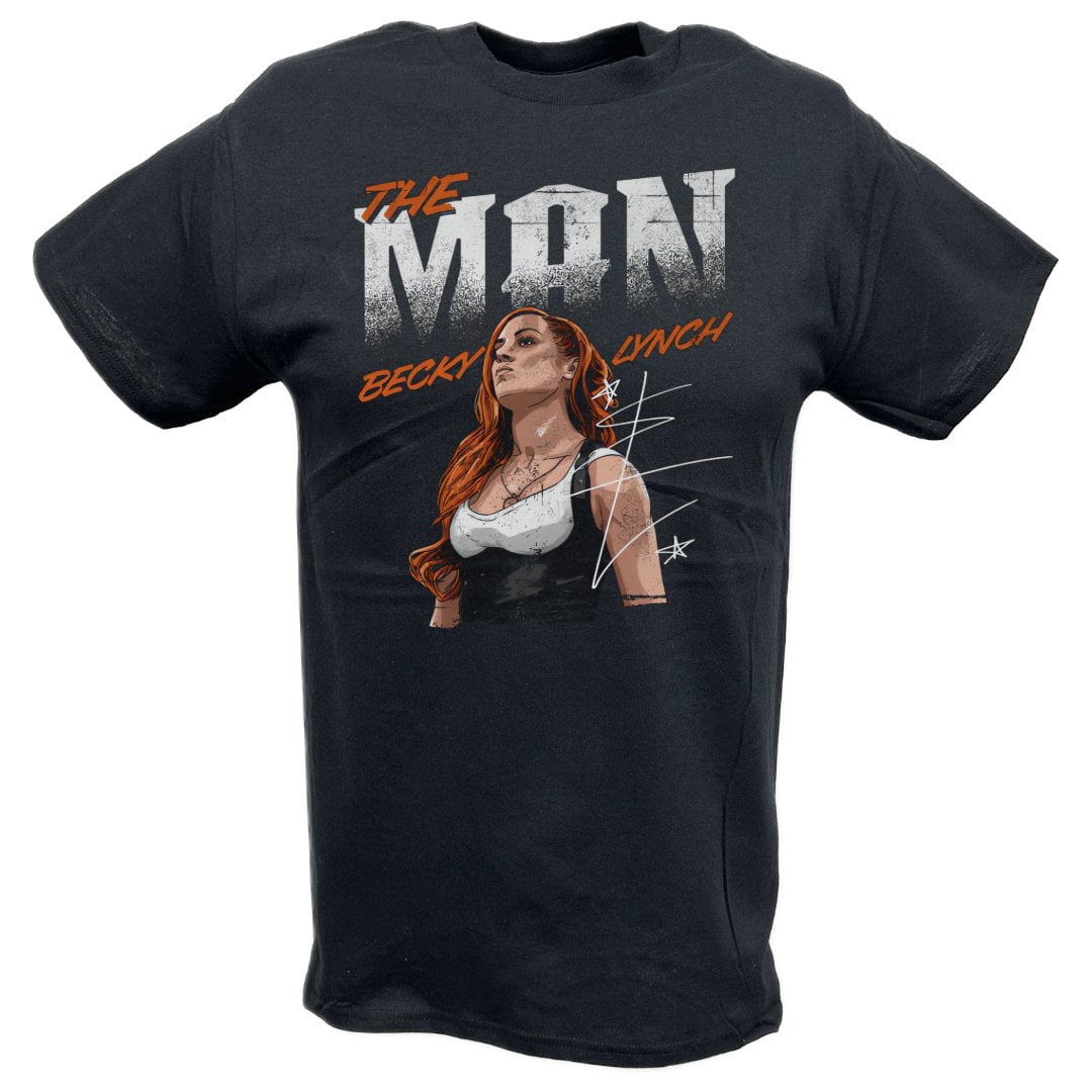 Becky Lynch The Man Cartoon Logo T-shirt - Walmart.com