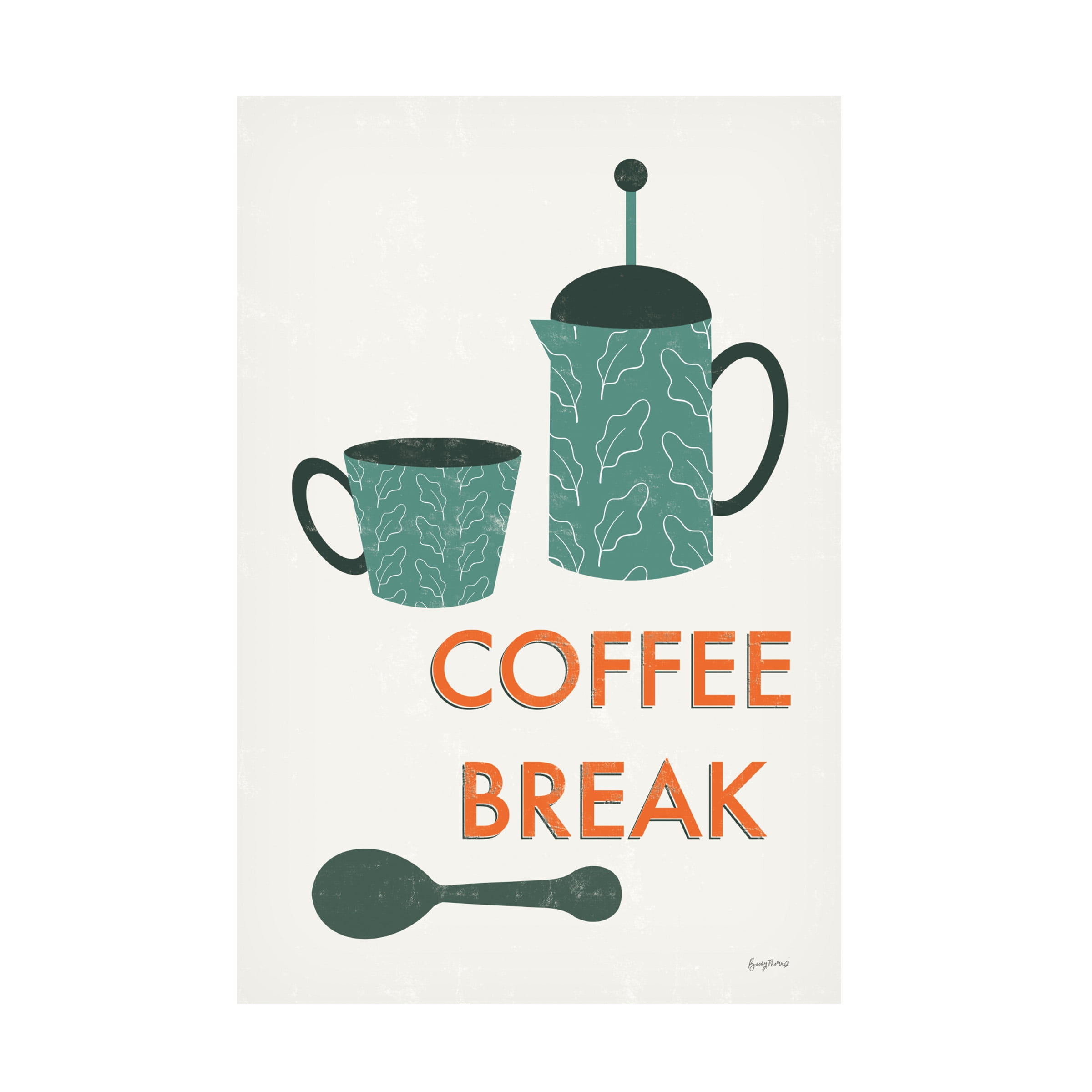 Becky Thorns 'Retro Kitchen Coffee II' Canvas Art - Walmart.com