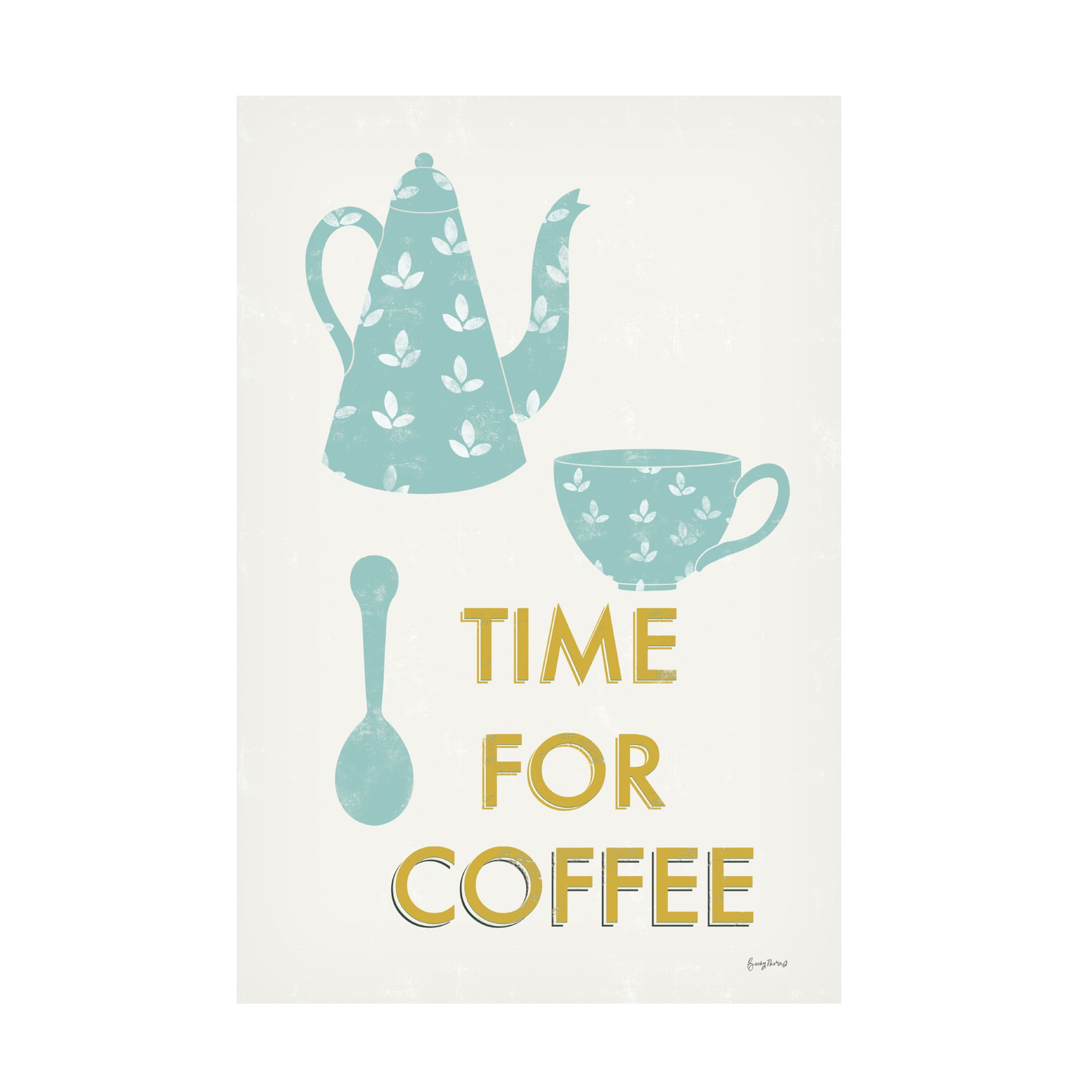 Becky Thorns 'Retro Kitchen Coffee III' Canvas Art - Walmart.com