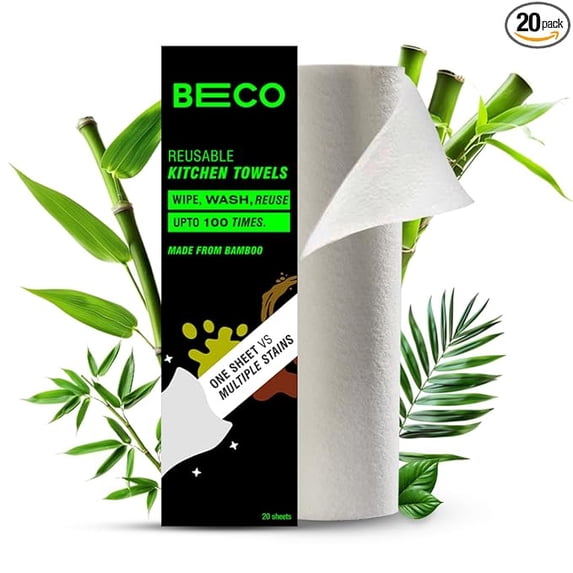 Beco Reusable Bamboo Kitchen Towel - 20 Sheets - Walmart.com