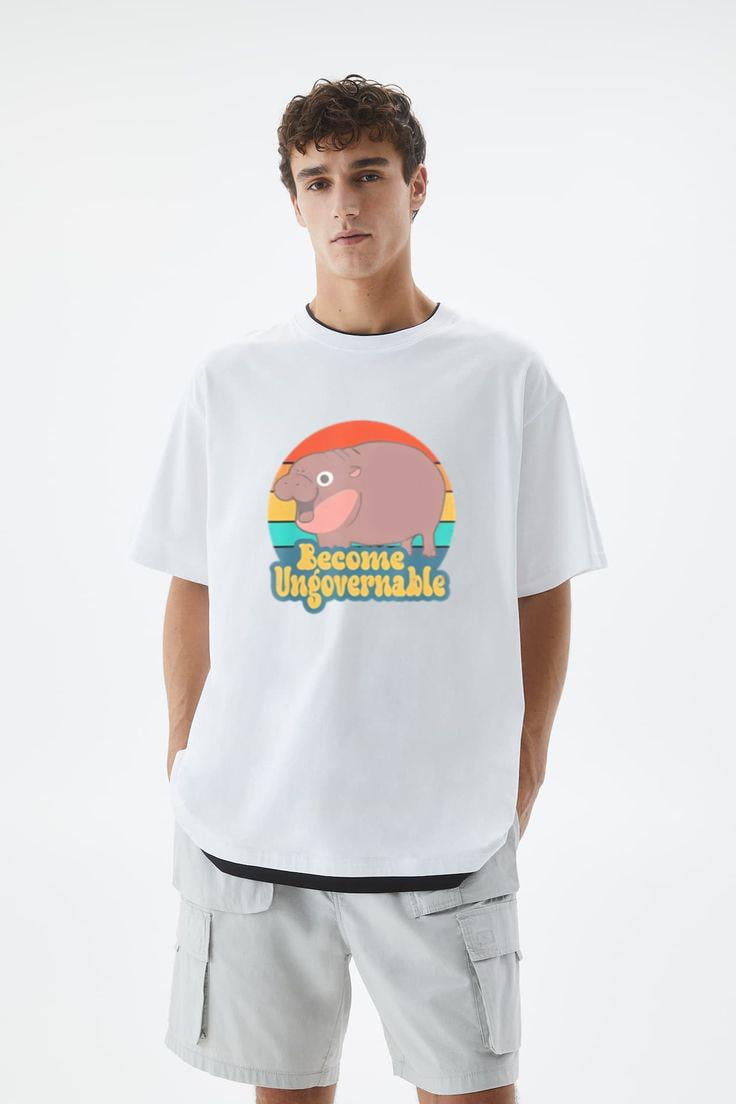 Become Ungovernable Moo Deng Vintage T-shirt Hippo Meme, for men & women, up to size 5XL ...