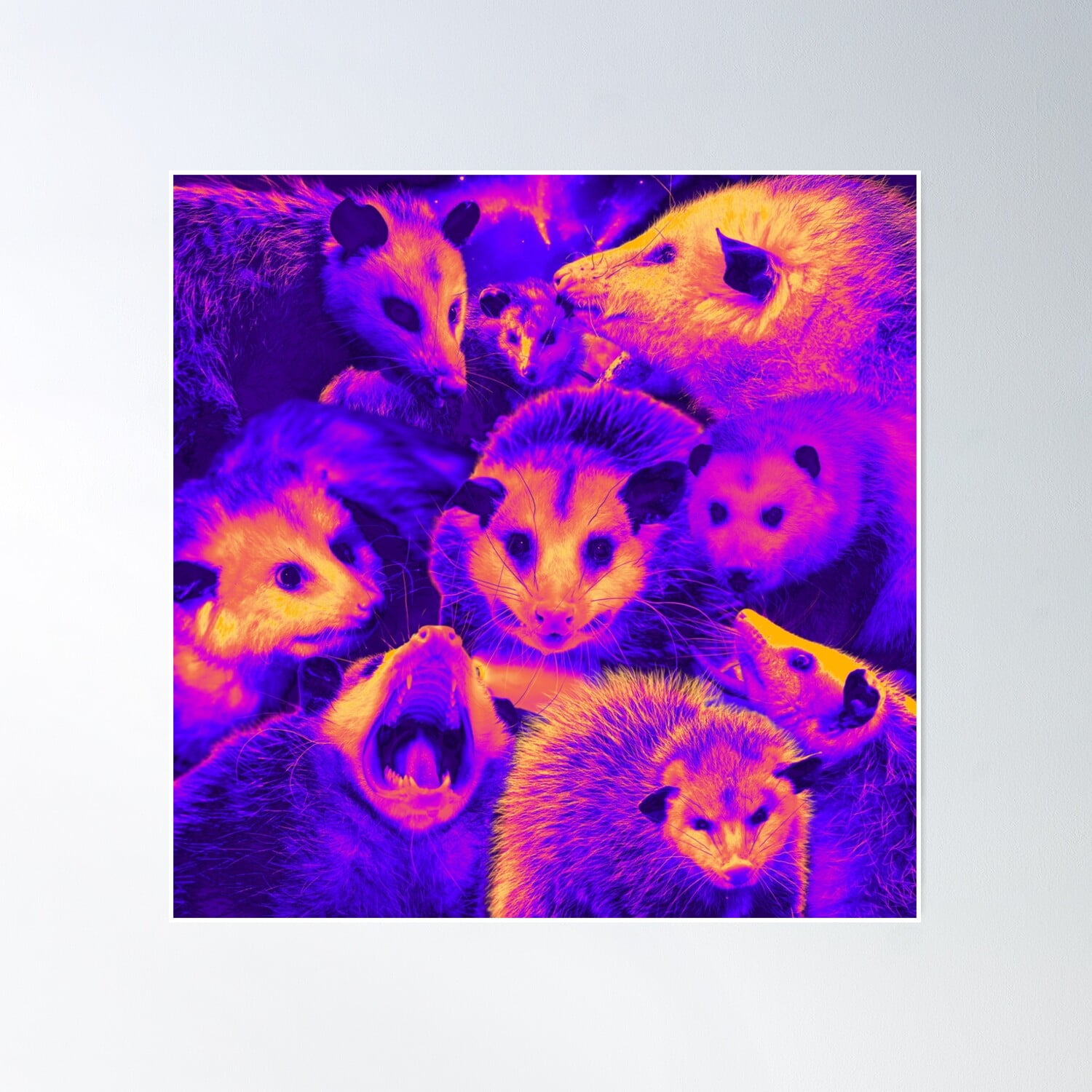 Become Ungovernable Purple Possums Poster Wall Art, Modern Wall Decor ...
