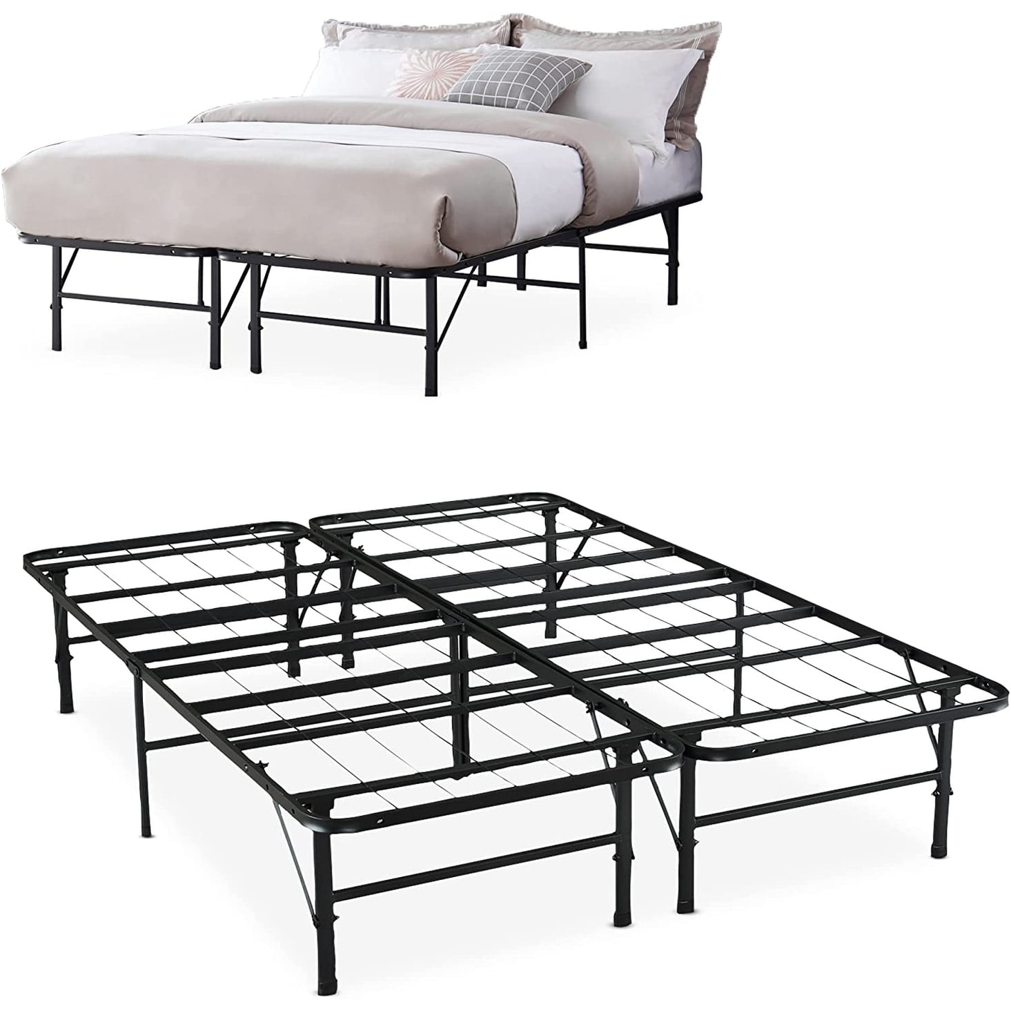 Home Imports Emporium Full Size Foldable Metal Platform Bed Frame- No ...