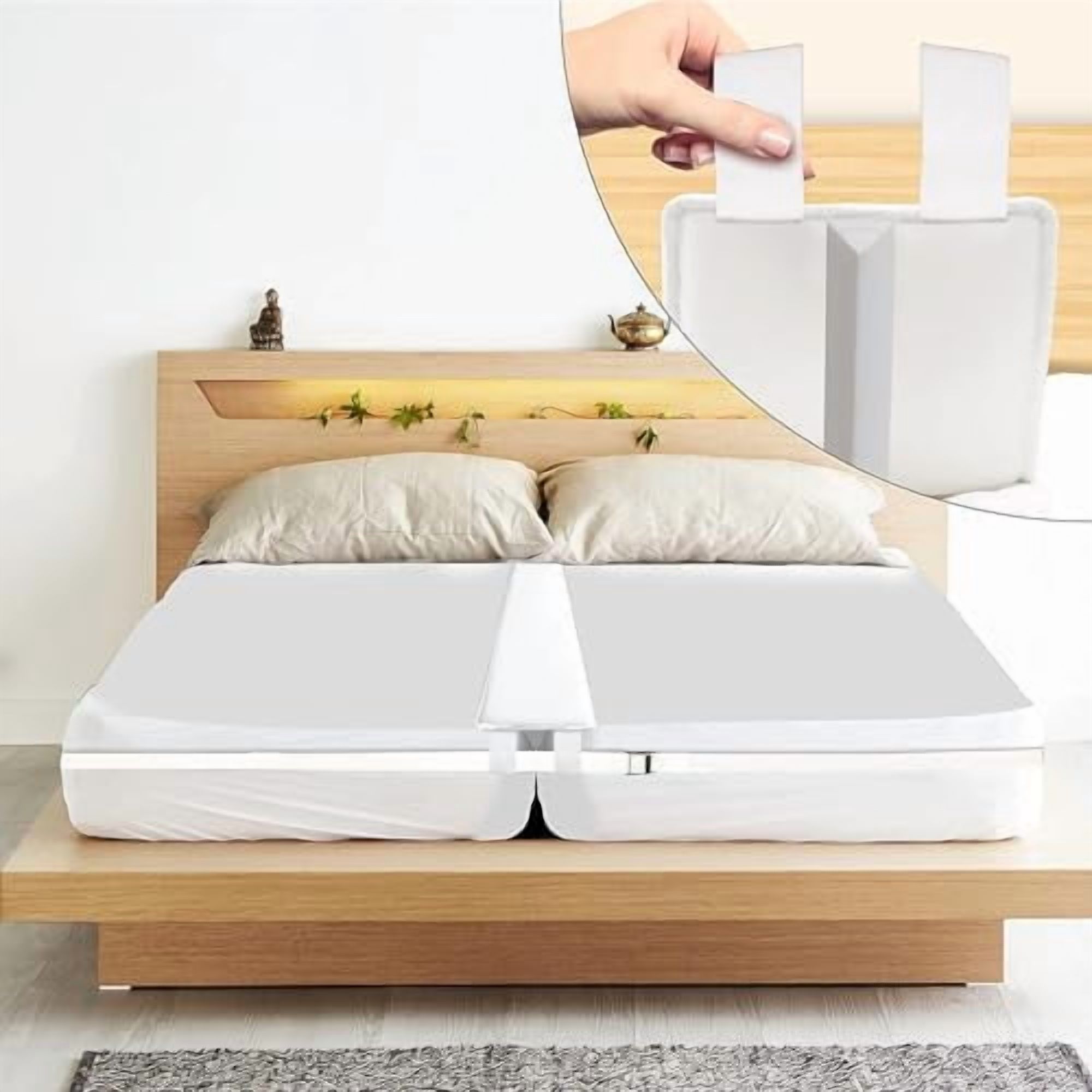 Bed Bridge Twin to King Bed Converter Kit - Bed Gap Filler for ...