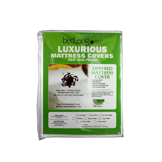 Bed Bug 911 Luxurious Mattress Covers Bed Bug Proof Waterproof