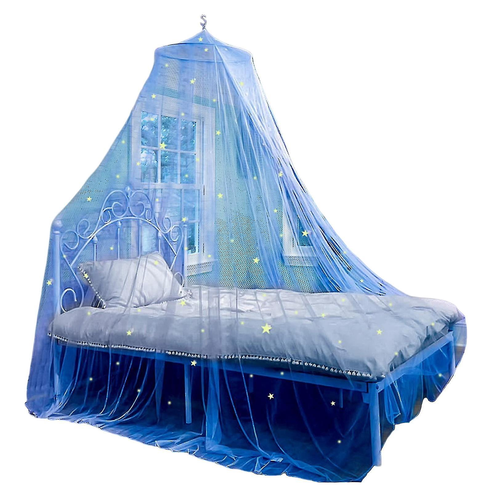 Bed Canopy Easy Installation Fluorescent Stars Design Kid Room Round ...