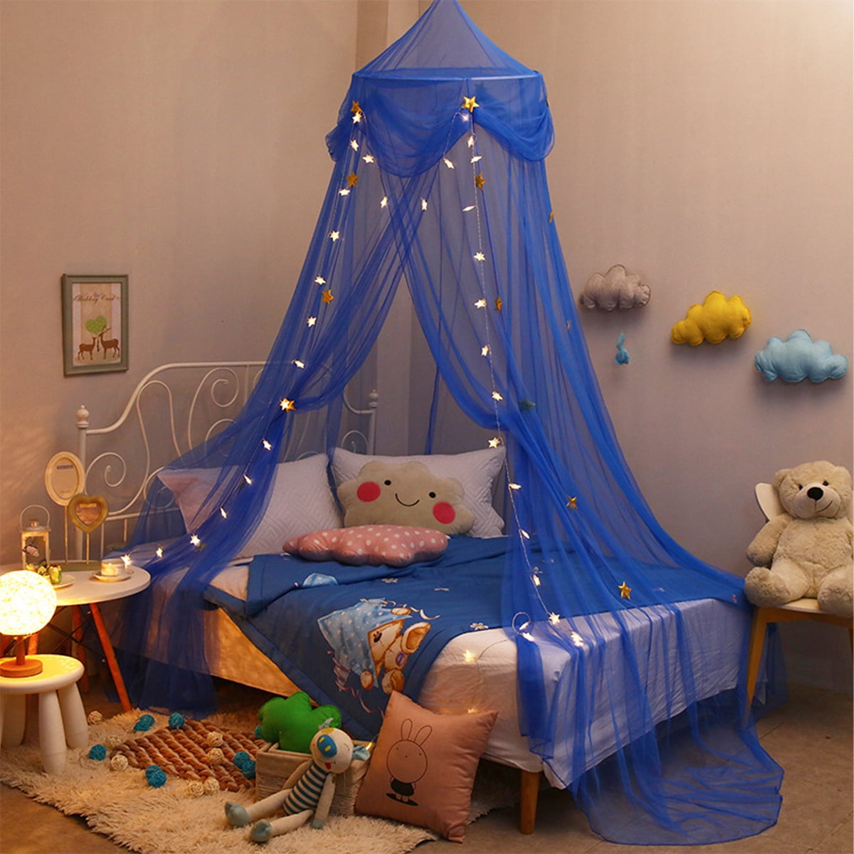 Bed Canopy, Kids Canopy Princess Girls Fairy Dream Tent, Crib Canopy ...