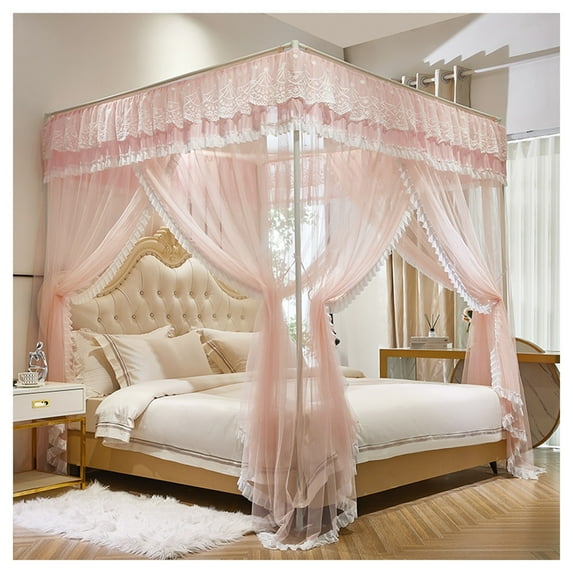 Bed Canopy Net, Corner Post Curtains, Bedroom Decor Bed Curtains ...