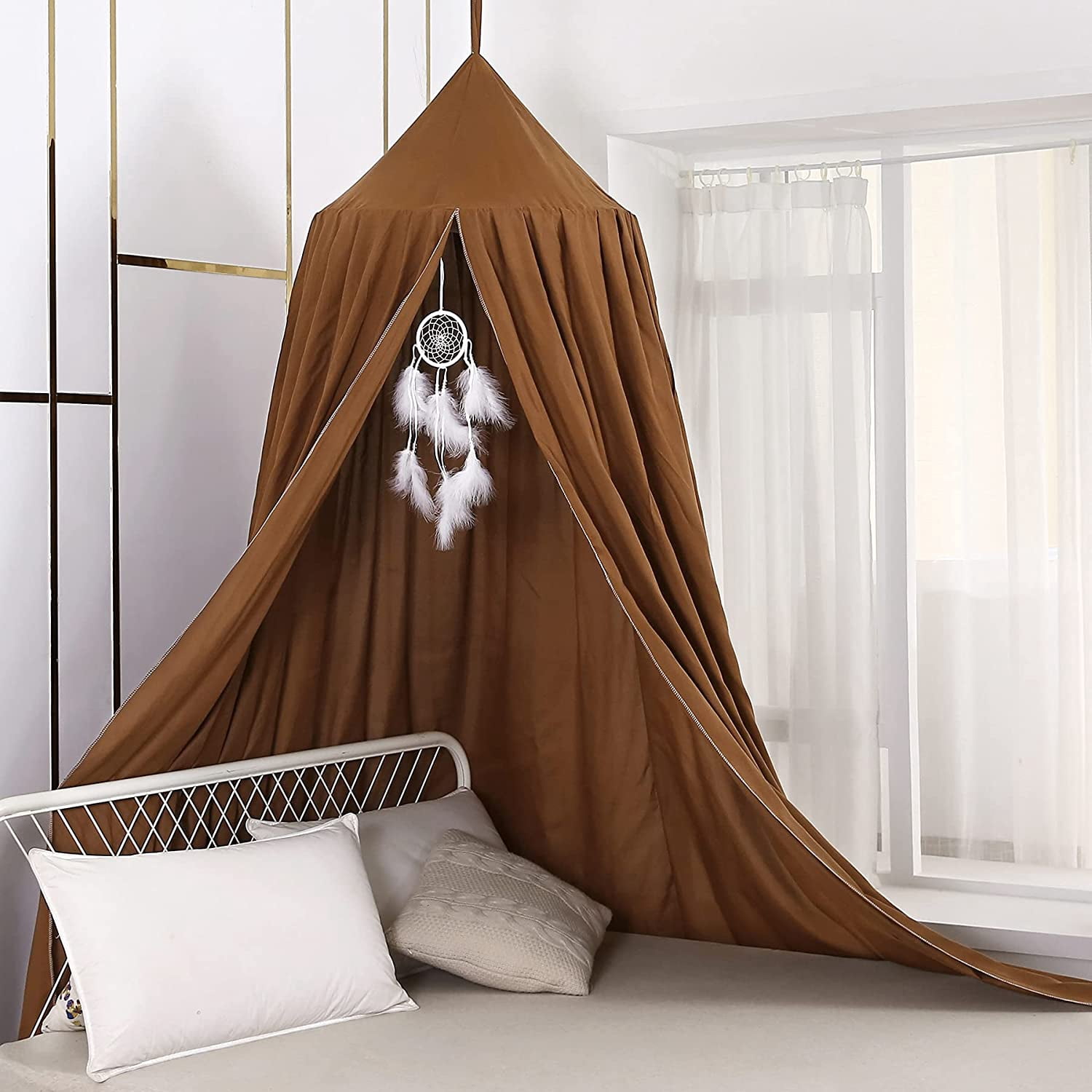 Bed Canopy Play Tent for Kids, Round Dome Kids Mosquito Net Indoor ...