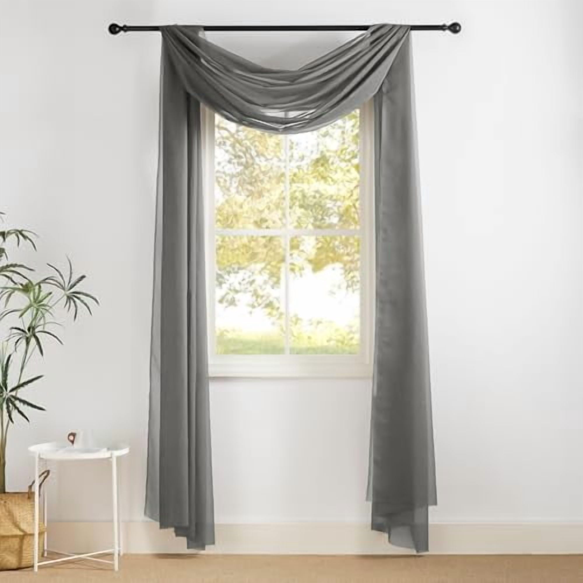 Bed Canopy Scarf Curtains Sheer Textured - Multifunctional Window ...