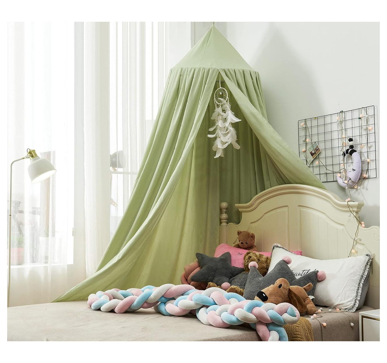 Bed Canopy for Girls, Round Dome Canopy Curtains Room Decoration Castle, Dreamy Mosquito Net ...