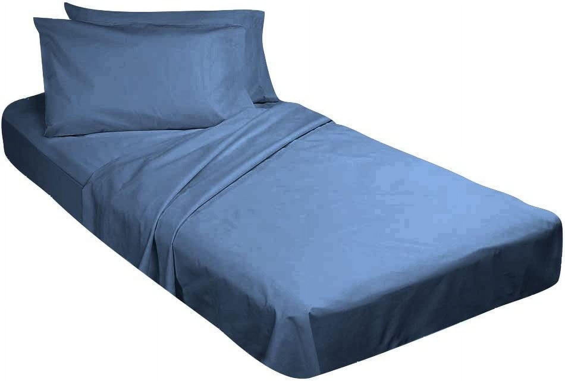 Bed Cot Fitted Sheet - 30" x 80" Medium Blue Solid - 1 Qty Cot Fitted ...