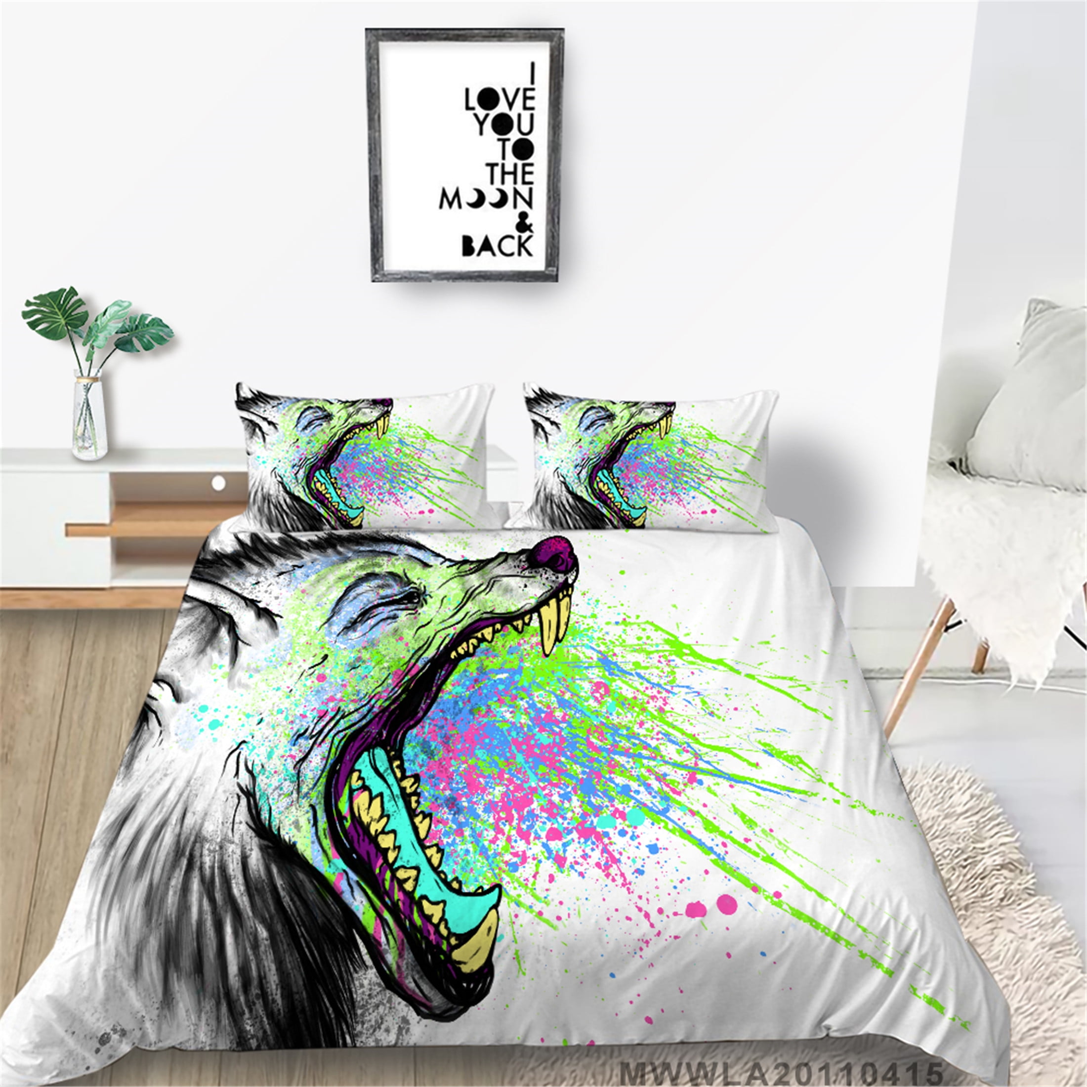 Bed Cover Set Home Textiles Unique Design Comforter Cover Set 3D Wolf ...