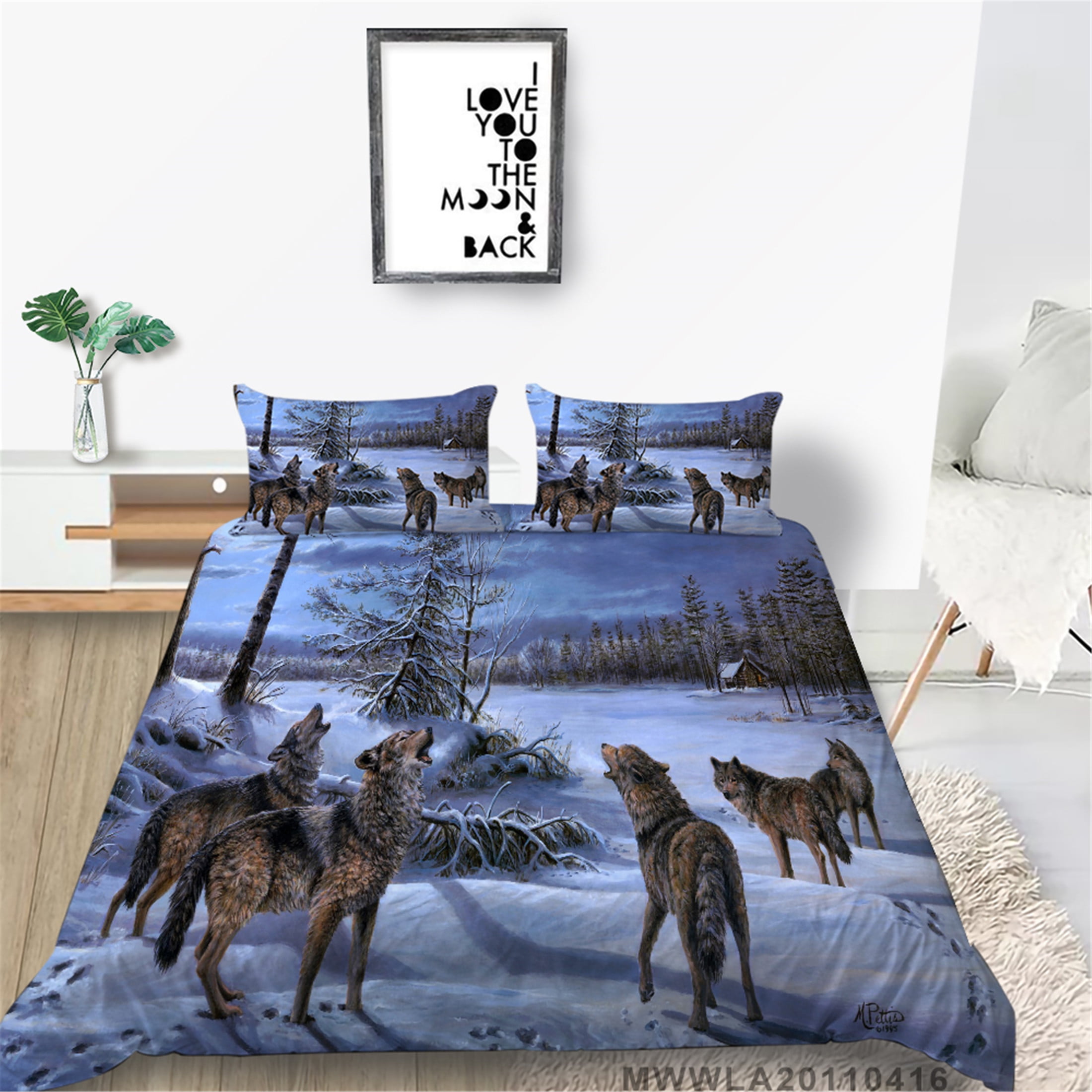 Bed Cover Set Home Textiles Unique Design Comforter Cover Set 3D Wolf ...
