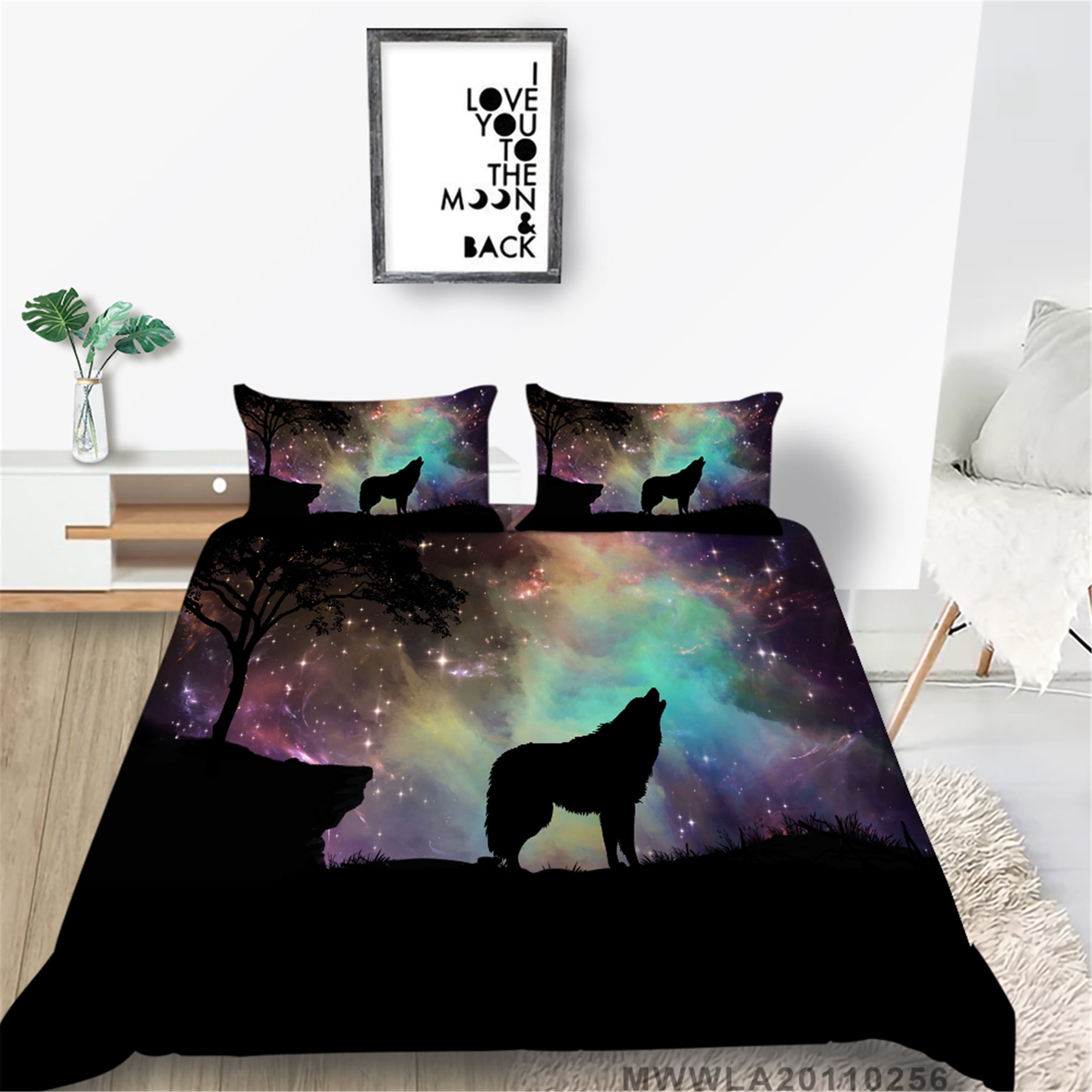 Bed Covers Home Bedclothes Vintage Duvet Cover Set 3D Wolf Printed ...