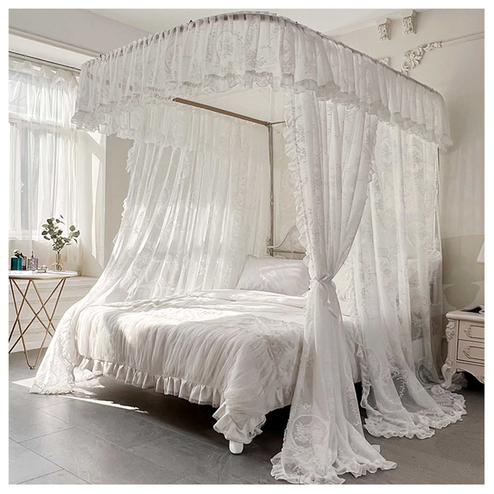 Bed Curtain Canopy Bed Canopy Bed with Frame Double Layer Curtains ...