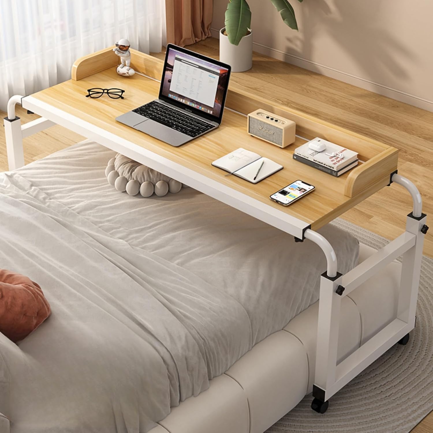 Bed Desk Over The Bed Table with Wheels Overbed Table Over The Bed Desk ...