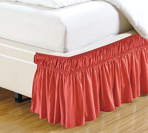 Bed Dust Ruffle Skirt Queen King Twin Full Size Wrap Around Elastic 18 ...