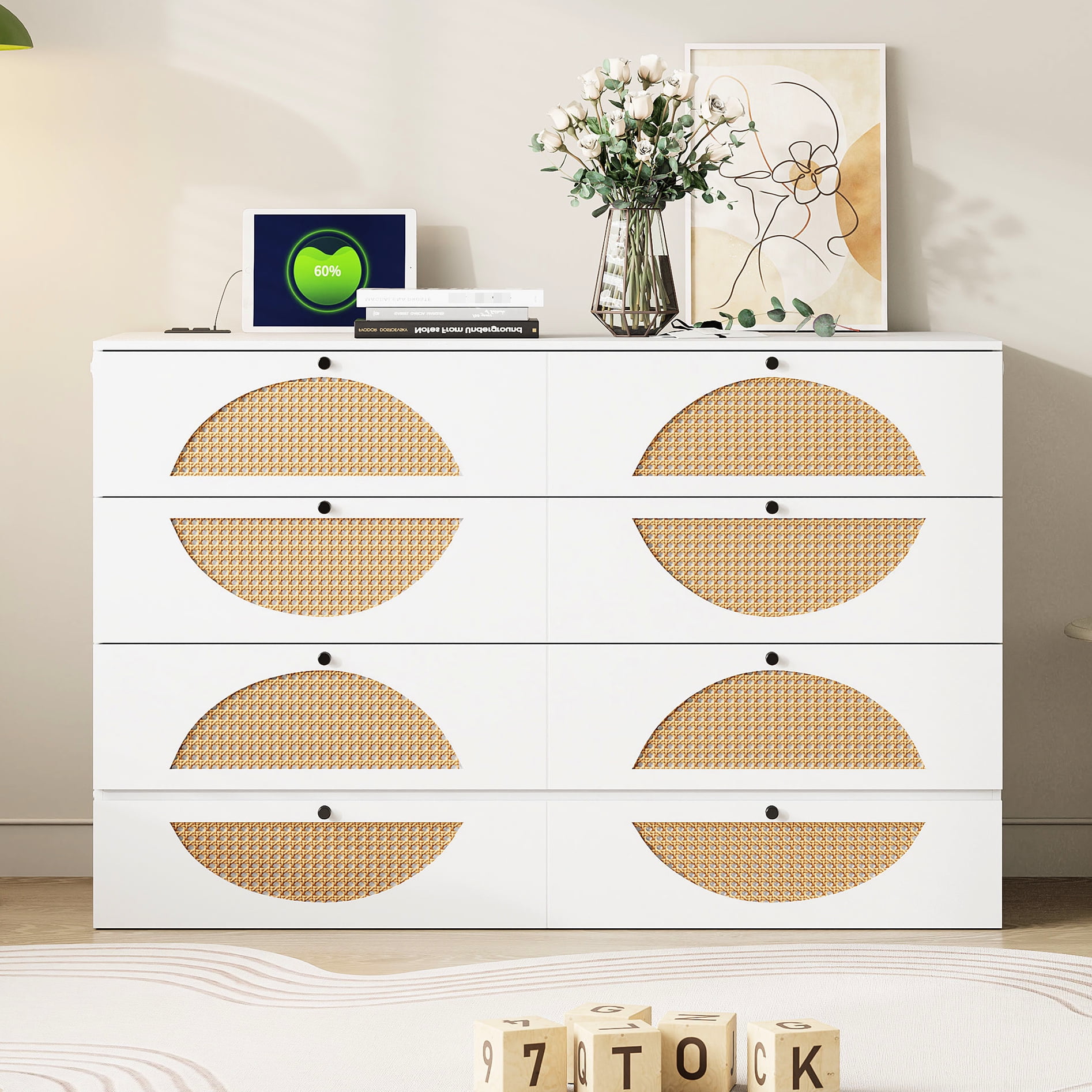 Bed For Queen, White Look, Ample Storage Drawer, & Outlet - Space ...