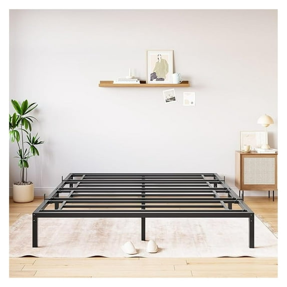Bed Frame No Box Spring Needed, Sturdy Metal Platform Bed Frame, Basic ...