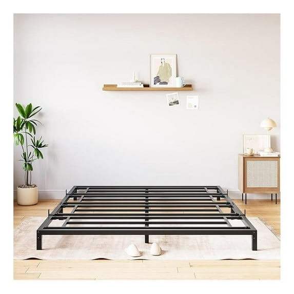 Bed Frame No Box Spring Needed, Sturdy Metal Platform Bed Frame, Basic ...