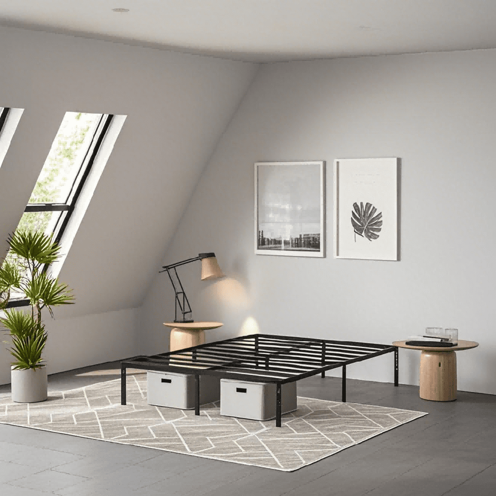 Bed Frame-Classic Metal Platform Bed Frame,Mattress Foundation with ...
