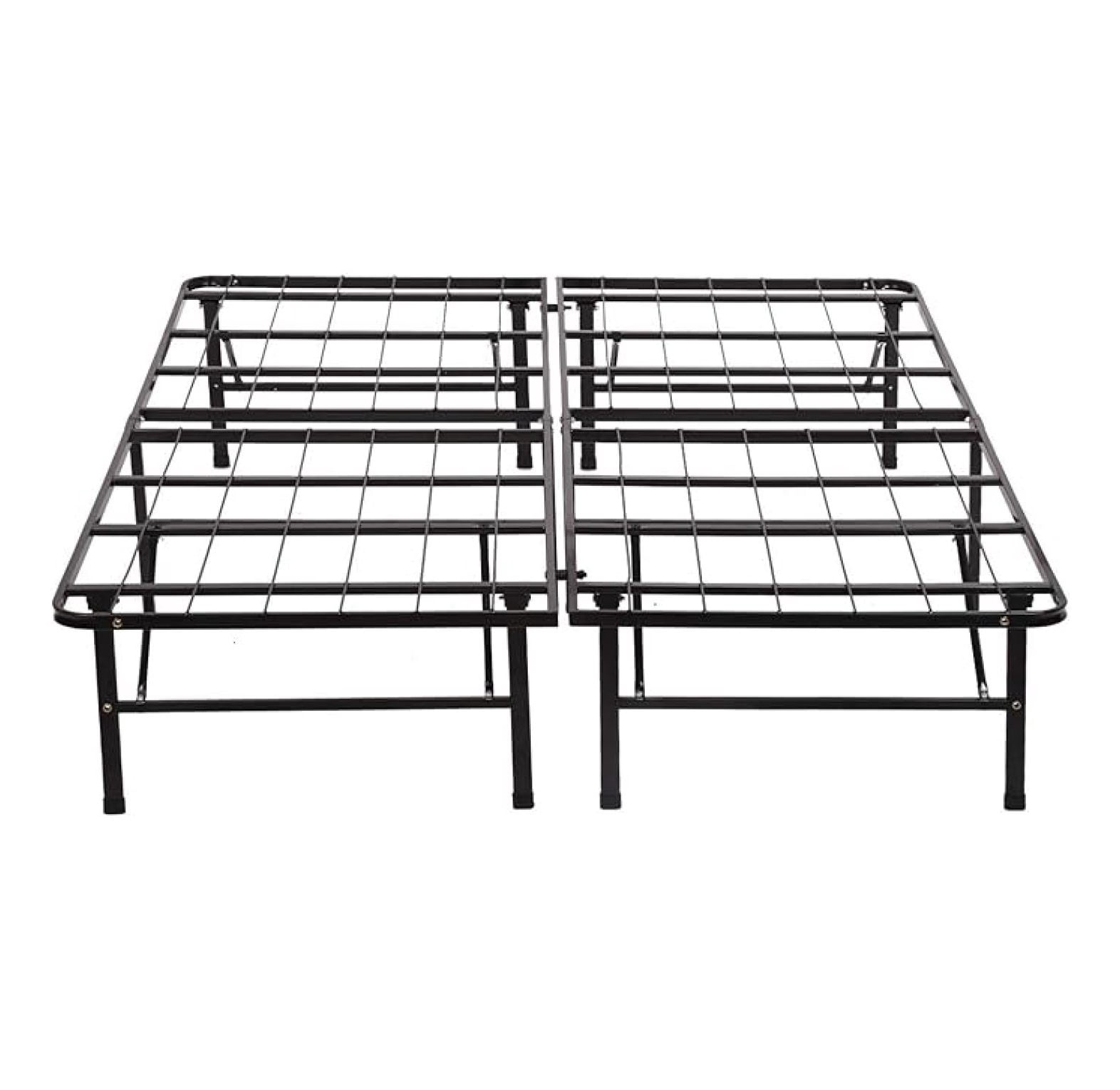 Bed Frame Foldable Heavy Duty Mattress Metal Platform Slat No Box ...