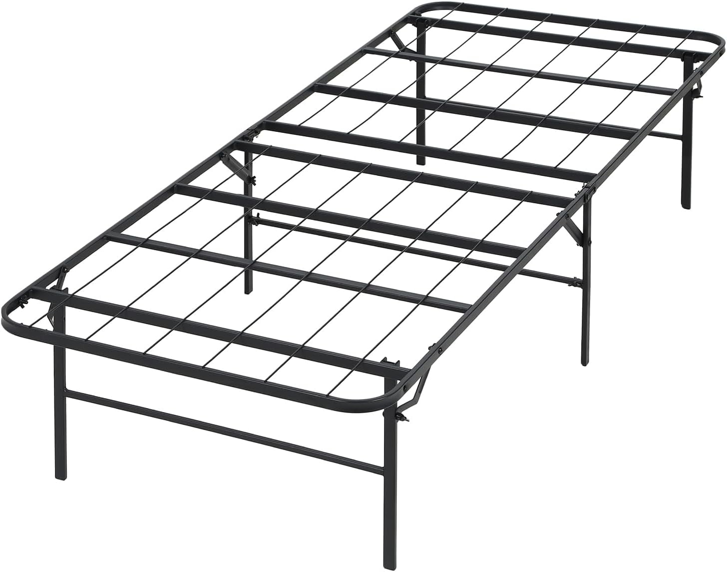 Bed Frame, Foldable Metal Platform Bed Frame Mattress Foundation Box ...