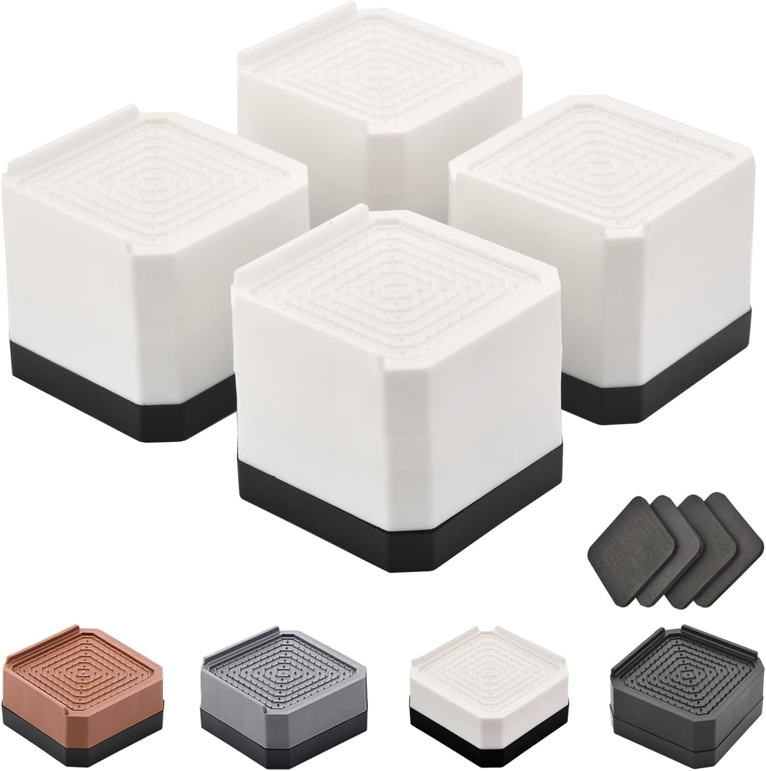 Bed Frame Furniture Lifter Heavy Duty Rectangular Adjustable Block ...