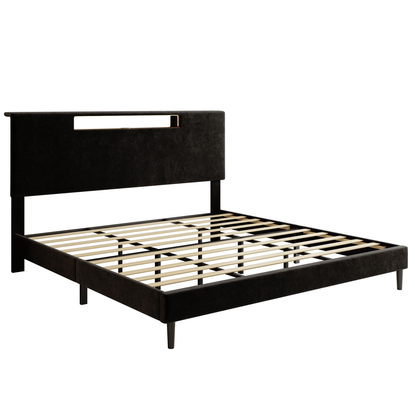 Bed Frame With Headboard High Headboard Bed Frame Bed Frame Super Large ...