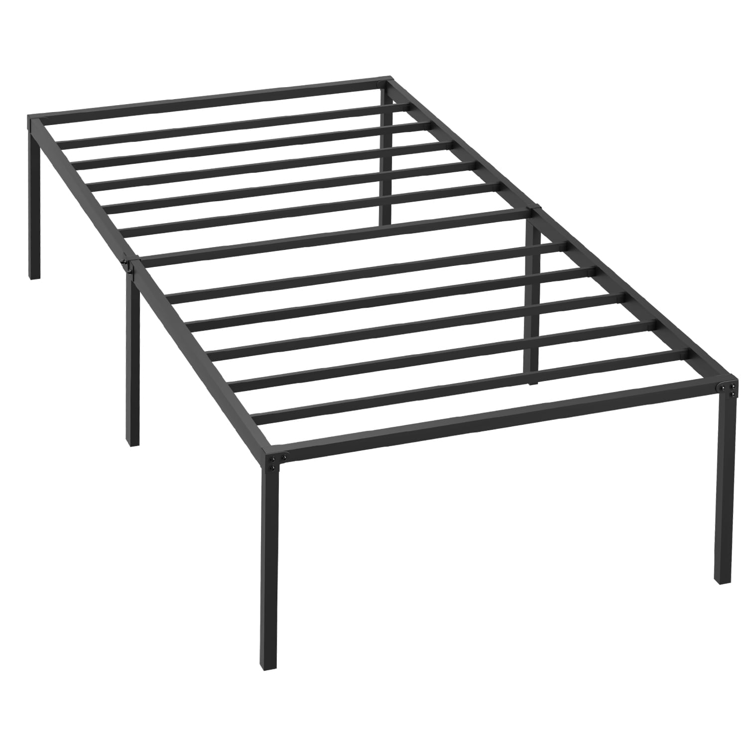 FDW Metal Platform Bed Frame Twin with 18 Inch Under Storage Heavy Duty ...