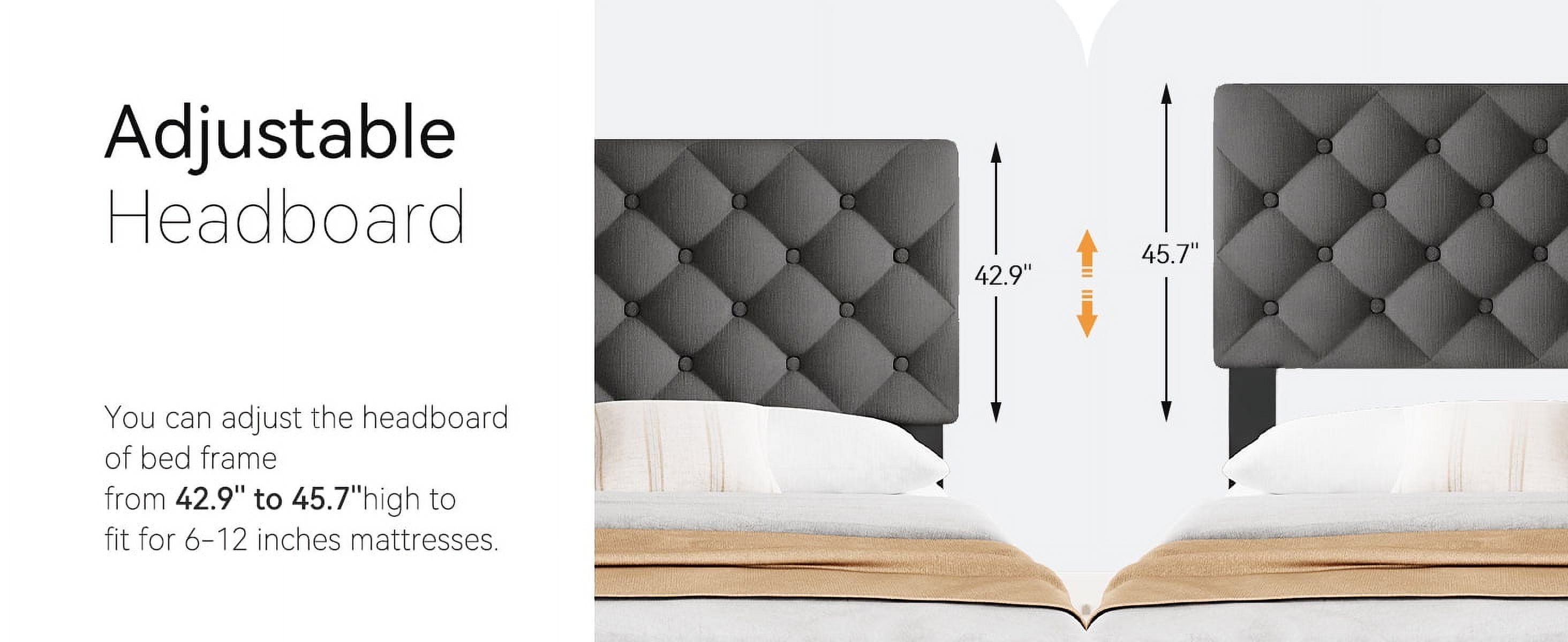 Bed Frame,Platform Bed Frame with 4 Storage Drawers and Headboard ...