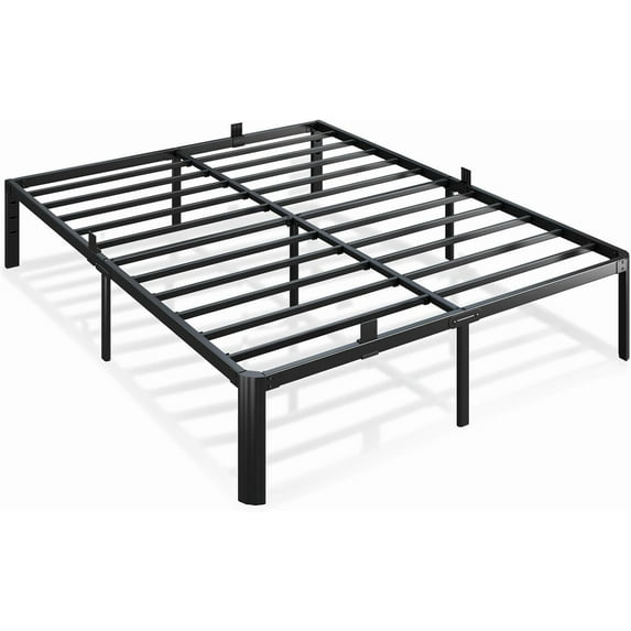 Bed Frame Size, 14 Inch 3500 lbs Platform Bed Frames Slats Noise No Box ...