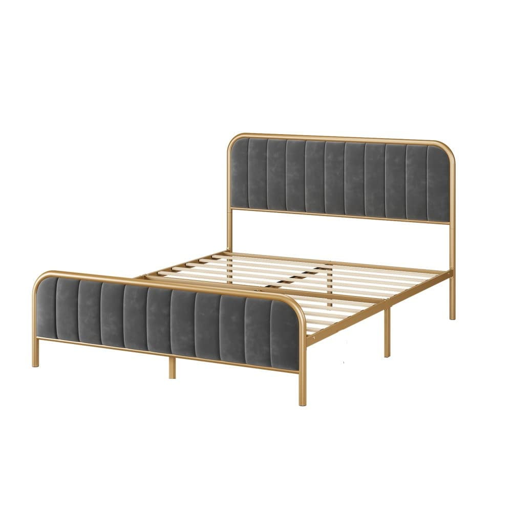 Bed Frame,Stylish Bed Frame with Headboard,Heavy Duty Platform Bed ...