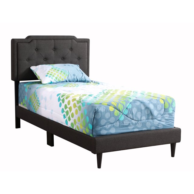 Bed Frame Stylish Black Twin Bed For Modern Spaces - Walmart.com